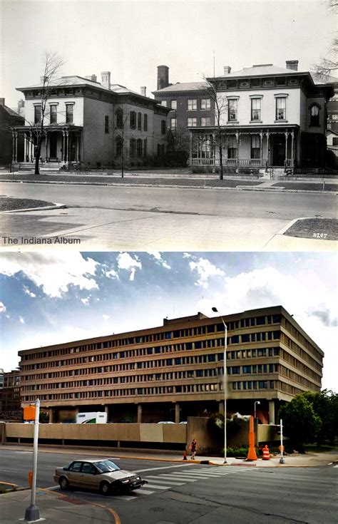 Indianapolis Then And Now Volney T Malott House 536 558 N Delaware Street Historic