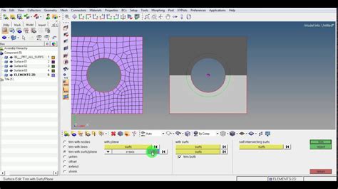 Hypermesh Ruled Mesh 2d Mesh Temp Nodes Elements Quad Tria Grs Youtube
