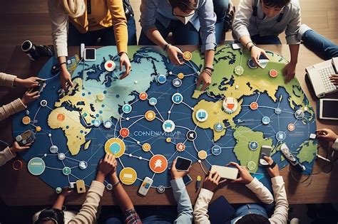 Premium Ai Image Our World Connected Social Networking Interconnection Concept