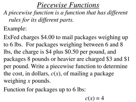 Ppt Piecewise Functions Powerpoint Presentation Free Download Id