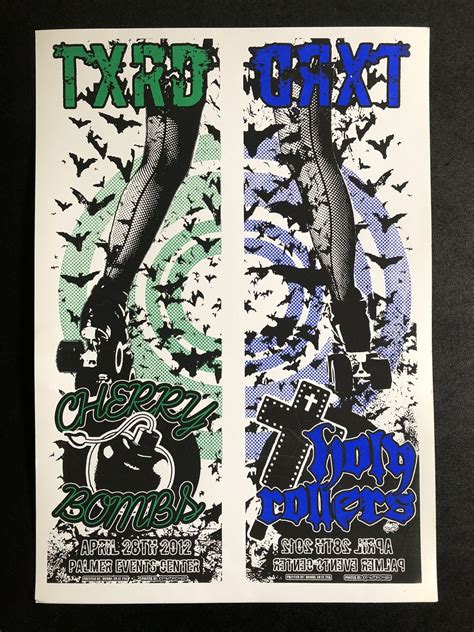 Txrd Texas Roller Derby Screen Printed Bout Poster Limited Edition Hr