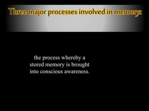 Memory And Forgetting Psychology PPSX