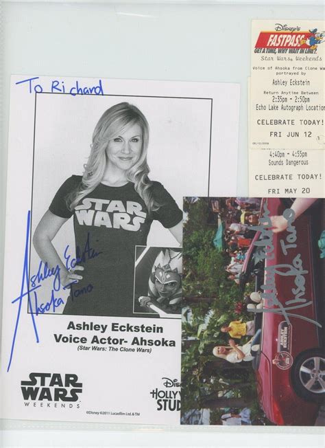 Lot Of 2 Ashley Eckstein Ahsoka Tano Photo Signed Auto Autograph Star