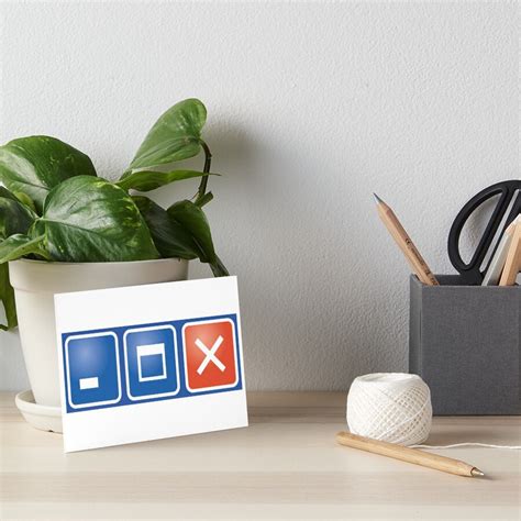 Windows Xp Minimize Maximize And Close Buttons Art Board Print For