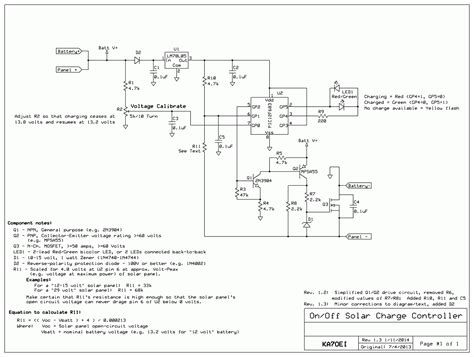 20a Solar Charge Controller Circuit Diagram