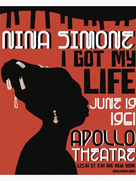 Nina Simone Concert Poster Sticker For Sale By Bycamila Redbubble