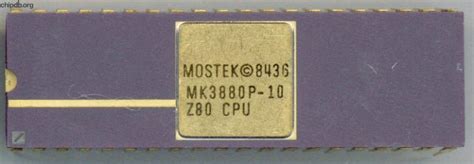 Mostek Z80 Mostek MK3880P 10 Z80 CPU Chipdb Org