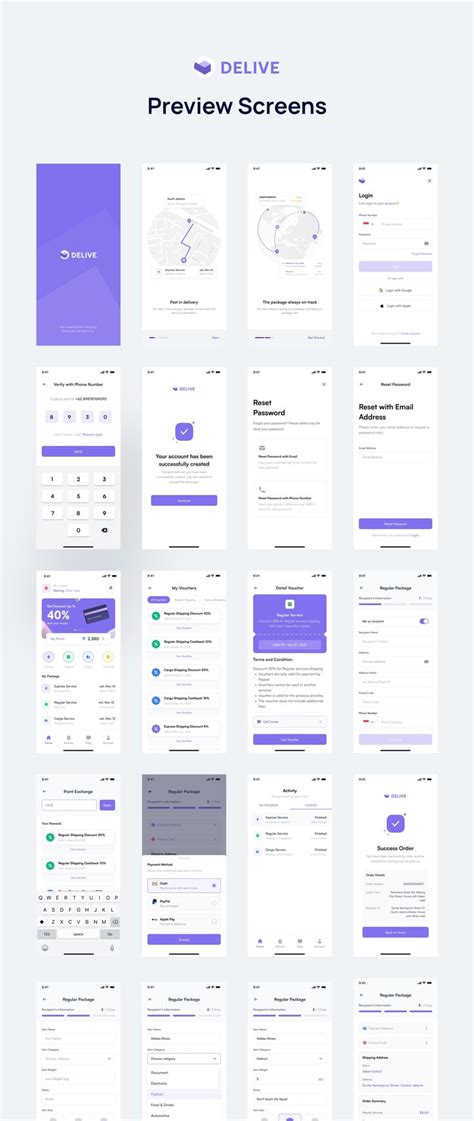 shipping app ui kit — figma resources on ui8 in 2025 app ui app ui