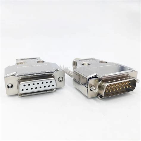 Db15 Data Connector Parallel Port Metal Case Gold Plated Brass