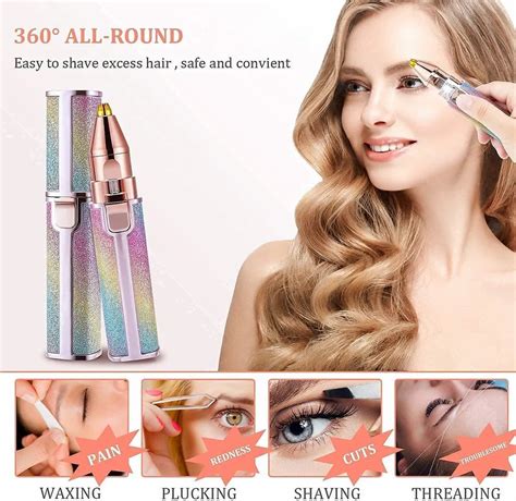 Hair Removal Eyebrow 2 In1 Rainbow Trimmer For Professional And