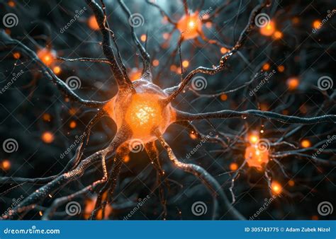3d Illustration Of Neural Network Synapses Stock Illustration Illustration Of Algorithm