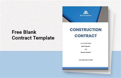 Free Free Blank Contract Template Word