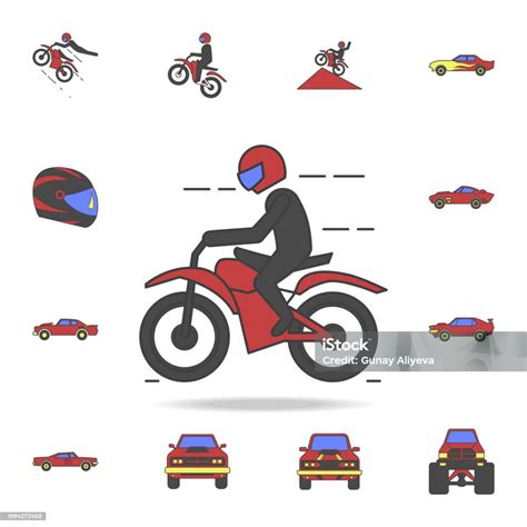 모터 사이클 분야 Coloricon입니다 색상 큰 발 자동차 아이콘의 자세한 설정 합니다 프리미엄 그래픽 디자인입니다 웹사이트 웹 디자인 모바일 응용 프로그램 모음 아이콘