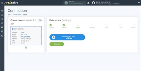 how to connect json to apps as data source