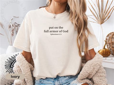 Full Armor Of God Christian T Shirt Ephesians 6 11 Bible Verse Tee