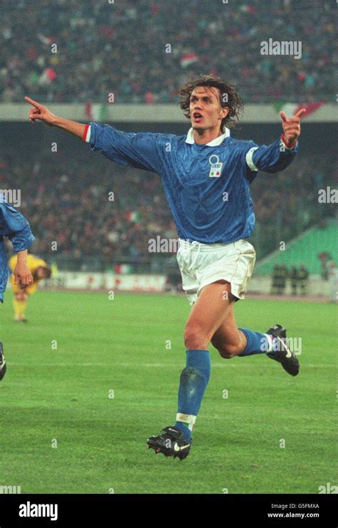 Paolo Maldini Italy Celebrates After Scoring Against Ukraine I