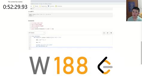 Leetcode Weekly Contest 188 Rank 753 Youtube