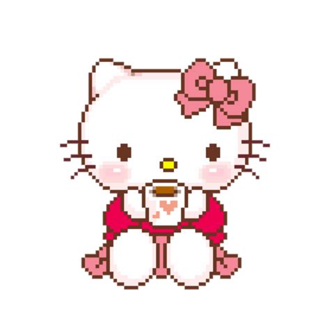 Хэллоу китти пиксель фото и картинки Abrakadabra Fun