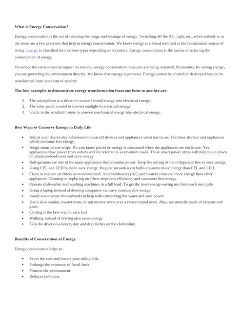What Is Energy Conservation Pdf