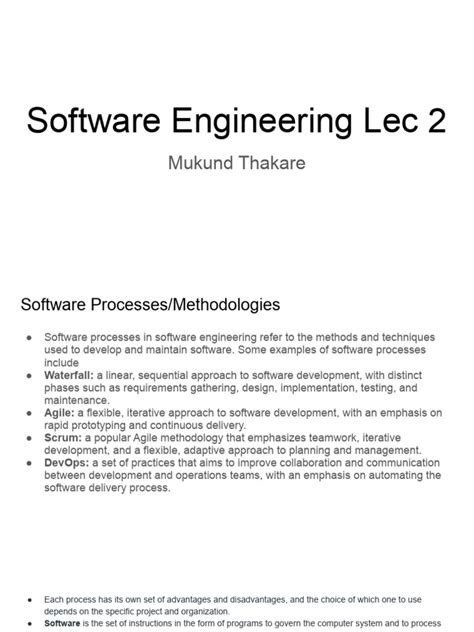 Lec 2 Pdf Software Development Process Software Prototyping