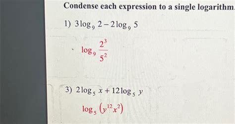 Solved Condense Each Expression To A Single Chegg Com