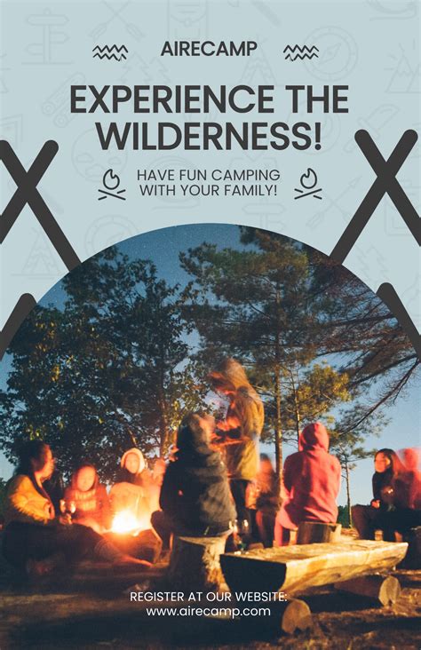 Free Camping Poster Templates Editable And Printable
