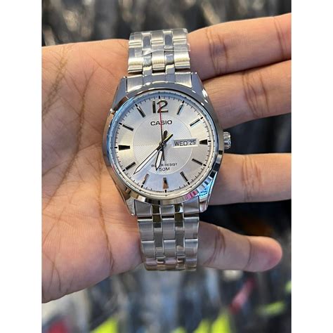 Original Casio Analog Silver Dial Stainless Steel Mens Watch Mtp 1335d 7a Casio Mtp 1335d 7a