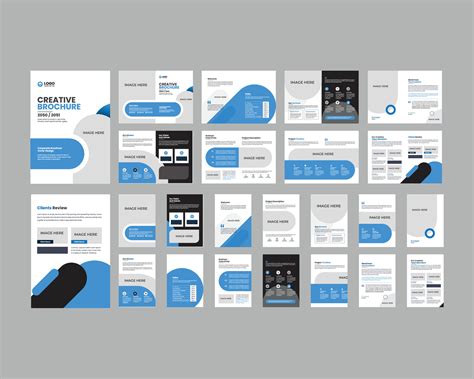 Company Profile Set Brochure Template Layout Design Set Annual Report Brochure Minimal