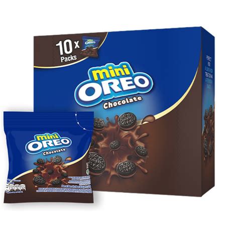 Mini Oreo Chocolate Sandwich Biscuit 3 Snack Packs Total 30 Bags Food By Box