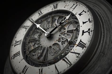 Premium Photo Time Reversal Clock Face With Backward Hands