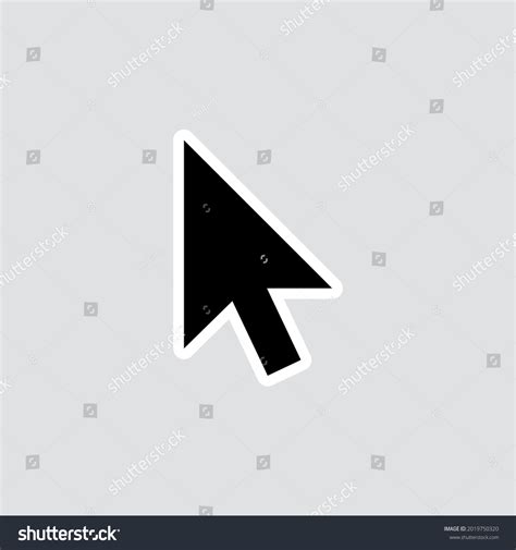 Black Computer Cursor Ui Element Pointer Stock Vector Royalty Free 2019750320 Shutterstock