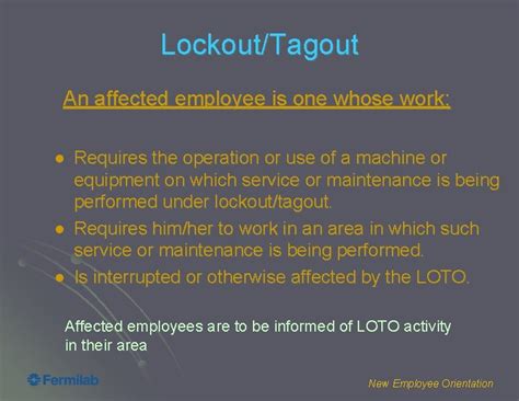 Electrical Safety Orientation Lockouttagout Loto And Electrical Safety