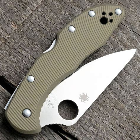 Spyderco Delica 4 Scales Aggressive Agent Milling Linerless Anod
