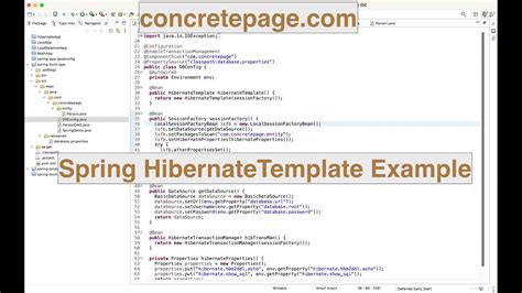 Spring Hibernatetemplate Example Youtube