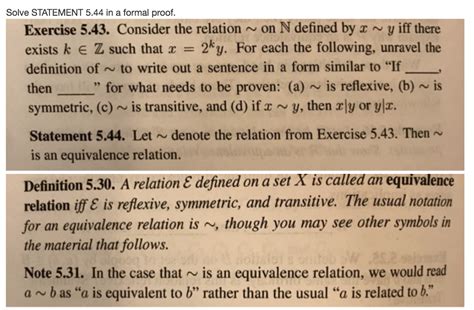 Solved Solve STATEMENT 5 44 In A Formal Proof Exercise Chegg Com