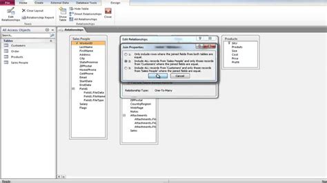 How To Create Relationship In Microsoft Access Youtube