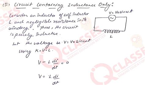 Class 12 Isc Physics Important Notes Chapter Alternating Current