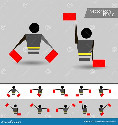 Alphabet Flag Semaphore System Stock Illustration Illustration Of Error Rest 86267438