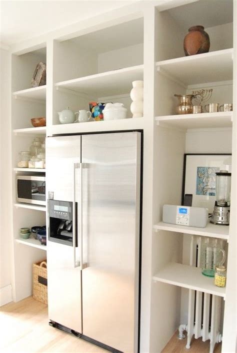 Open Shelving In The Kitchen Open Shelving Over Fridge Open Shelves