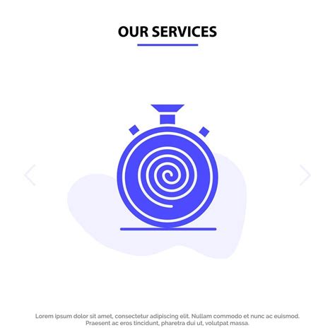 Our Services Action Cycle Flow Nonstop Slow Solid Glyph Icon Web Card Template 15857272 Vector