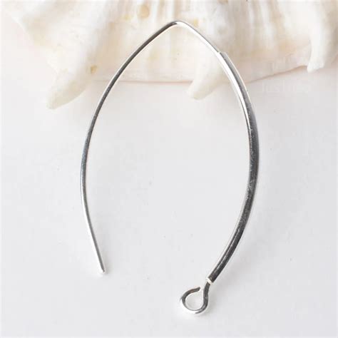 Крючок для ушей твердые Серьги проволочные крючки из стерлингового серебра 925 пробы