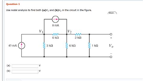 Solved Use Nodal Analysis To Find Both A V And B V Chegg Com