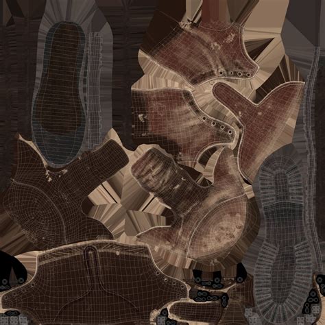 Old Leather Boot 3d Model 24 3ds Blend C4d Fbx Max Ma Lxo