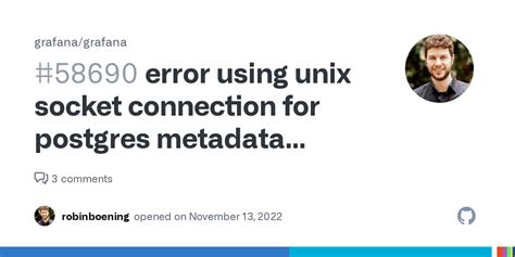 Error Using Unix Socket Connection For Postgres Metadata Database