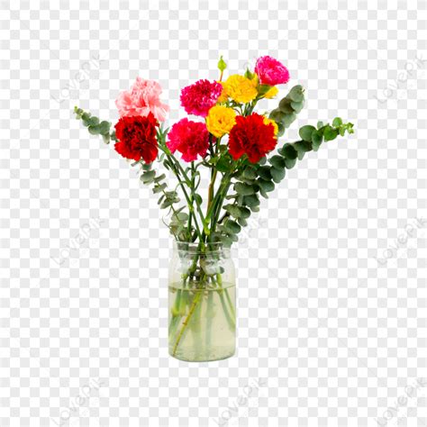 아름 다운 밝은 노란색 장미 빨간색 카네이션 꽃 평면 사진 사진자연선물 Png 일러스트 무료 다운로드 Lovepik