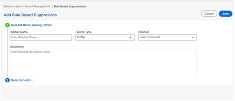 Rule Based Suppressions