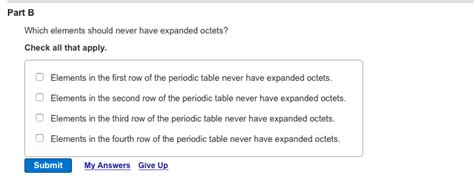 Solved Which Elements Should Never Have Expanded Octets