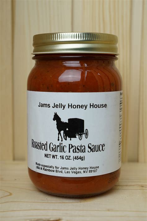 Roasted Garlic Pasta Sauce Amish Jam Jelly Honey House