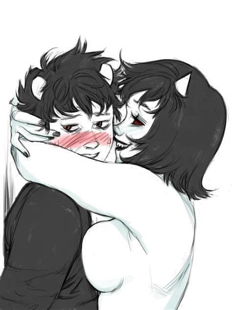 Rule 34 Erostuck Homestuck Horns Hugging Karkat Vantas Short Hair