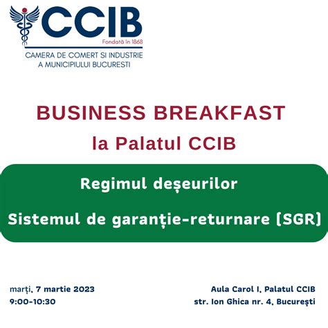 Business Breakfast La Palatul Ccib Regimul Deșeurilor și Sistemul De